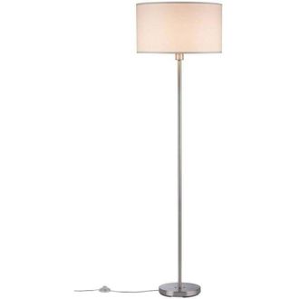 Paulmann Tessa 70922 Lampe sur pied LED E27 60 W cr&egrave;me, acier inoxydable (bross&eacute;)