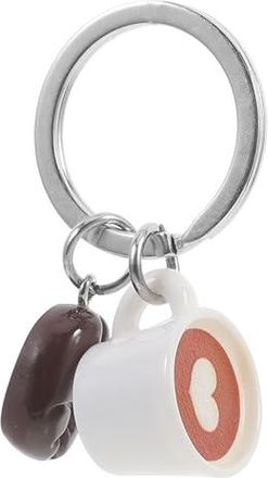Cabilock Porte-cl&eacute;s en grains de caf&eacute; Porte-cl&eacute;s Tasse &agrave; caf&eacute; Pendentif mignon Nouveau genre, Multicolore 2, 5.00X2.80X0.20CM