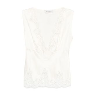 Ermanno Scervino Beiger Seiden- & Nylon-Top - - Tops - Damen - Beige - S