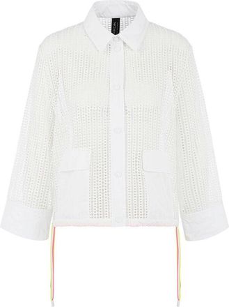 Marc Cain Damen Strickjacke mit Lochmuster