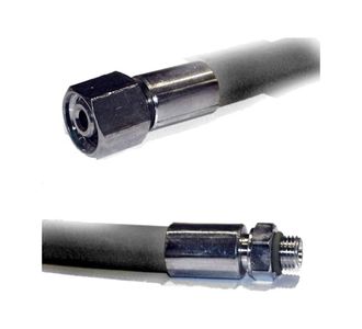 Cressi LP-Schlauch - 80 cm - Leichter und Robuster Mitteldruckschlauch - Originalteil - Schwarz