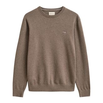 GANT Klassischer Baumwoll-Rundhals-Pullover - - Knitwear - Herren - Braun - XL