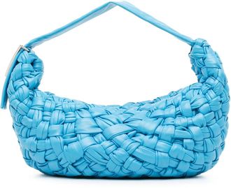 Bottega Veneta Hobo Bags - Foulard Intrecciato Banana - Gr. unisize - in Blau - f&uuml;r Damen