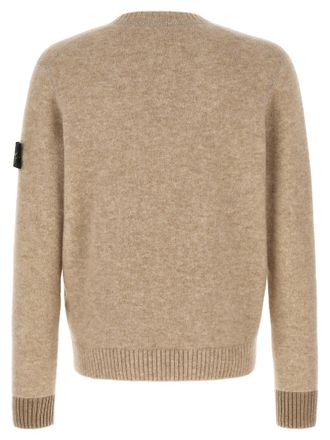 Stone Island Alpaca-Wool Blend Crew Neck Sweater - Beige