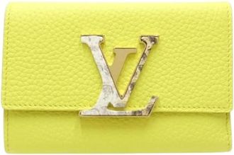 Louis Vuitton Portefeuille Pre-owned (tri-fold) - Femme - Pre-owned - Jaune - Taille: ONE Size