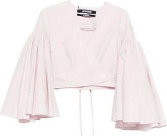 Jacquemus Femme, Blouses et Chemises, Rose, Taille: 36 FR Blouse Courte