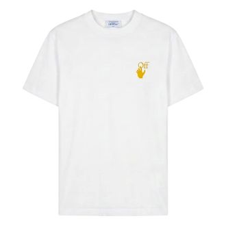 Off-white Homme, Tops, Blanc, Taille: XL T-shirt en coton avec logo
