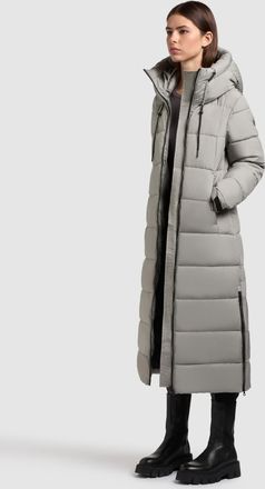 Khujo Steppmantel KHUJO DERIA4, Damen, Gr. XXL, witcher gr&uuml;n, 100% Polyester, unifarben, eingesetzt elastischer Bund mit Klettverschluss, M&auml;ntel Steppmantel