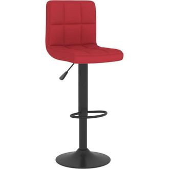 vidaXL Tabouret de bar Rouge bordeaux Tissu vidaXL