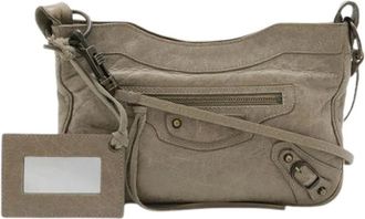 Balenciaga Sac bandouli&egrave;re en cuir Pre-owned - Femme - Pre-owned - Gris - Taille: ONE Size