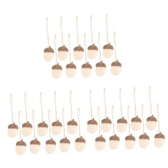 Aboofan 30st&uuml;cke Weihnachtsbaum Pine Cones Und Eicheln H&auml;ngende Dekoration F&uuml;r Festliche Anl&auml;sse Und Weihnachtsfeiern