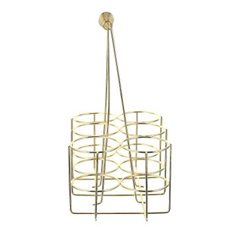 NUOBESTY Bierflaschenhalter Metall Klein Gold Tragbarer Bierregaltr&auml;ger mit Griff Kompakter Aufbewahrungskorb f&uuml;r Bier und Sodaflaschen Verschlei&szlig;fest und Bruc