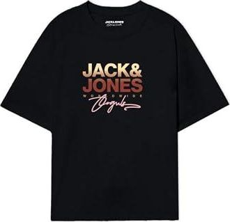 Jack & Jones Jorcanggu T-Shirt SS Crew Neck FST pour Homme, Noir, M
