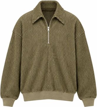 Song for the Mute Le Pull Classique Zipp&eacute; - Homme - Sweatshirts et sweats &agrave; capuche - Vert - Taille: M