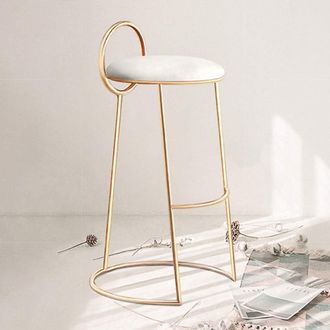 Generic Moderner Blauer Drehhocker, 75 cm hoch, K&uuml;chenstuhl mit industrieller runder Fu&szlig;st&uuml;tze f&uuml;r bequemes Sitzen im Esszimmer