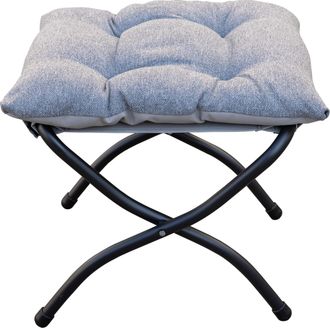 Quick Star Fu&szlig;hocker Klappbar Fu&szlig;ablage Fu&szlig;st&uuml;tze Faltbar Sitzhocker mit Metallbeinen Fusshocker mit Abnehmbar Gepolsterte Sitzfl&auml;che