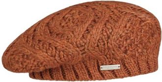 Seeberger Béret en Tricot Salvirola béret Basque (Taille Unique - Rouille)