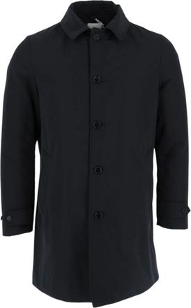 Aspesi Homme, Manteaux, Bleu, Taille: XL Vodka Le Imperméable en Mélange de Coton