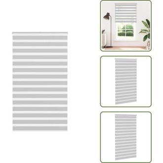 vidaXL Vidaxl - Zebrarollo Hellgrau 120x230 cm Stoffbreite 115,9 cm Polyester - Zebra-Jalousie - Zebra-Jalousien - Zebra-Rollo - Doppelrollo