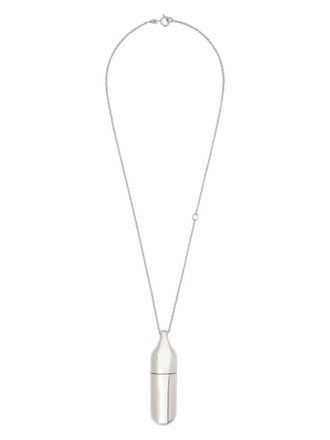 Courrèges collier fiole argentée