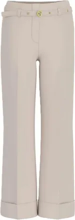 Guess Femme, Pantalons, Blanc, Taille: 38 FR Pantalon &Eacute;vas&eacute; Ceintur&eacute;