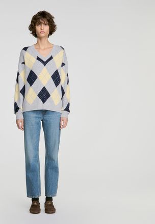 Sandro Pull motif Argyle &agrave; strass