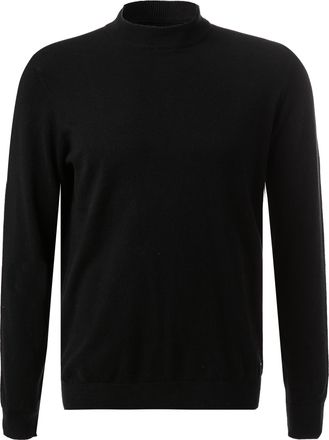 Ragman Herren Pullover schwarz unifarben