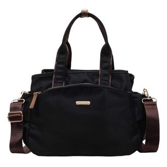 Generic Cymwer Sac &agrave; bandouli&egrave;re en nylon de capacit&eacute; pour femmes avec fermeture &agrave; glissi&egrave;re pour les sorties et les d&eacute;placements (noir)