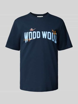 Wood Wood T-Shirt mit Label- und Motiv-Print Modell Bobby
