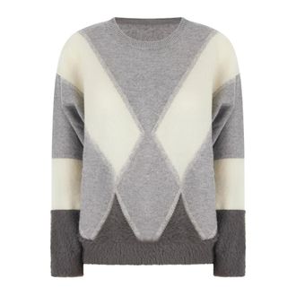 KANGRA Rundhals-Strickware - - Knitwear - Damen - Grau - S