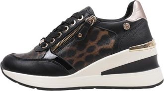 Xti Sportschuhe Sneaker Damen Leopard - Bequeme und vielseitige Schuhe - Casual Mode - Modell 14437801 (Größe 39)
