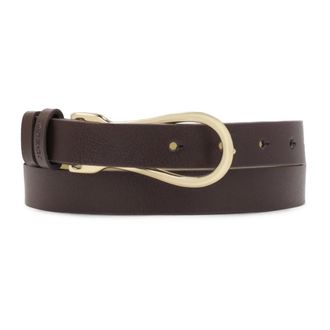 Kazar Femme, Accessoires, Brun, Taille: 90 CM Ceinture &eacute;troite marron fonc&eacute; avec boucle d&eacute;corative