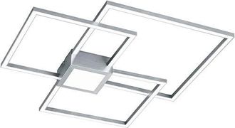 Trio Leuchten LED Deckenleuchte Hydra 676210407, Metall Nickel matt, inkl. 38 Watt LED, Switch Dimmer