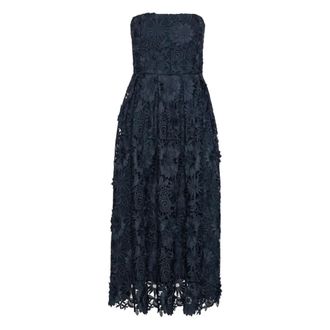 Rotate Floral Lace Midi Dress - - Dresses - Damen - Blau - L