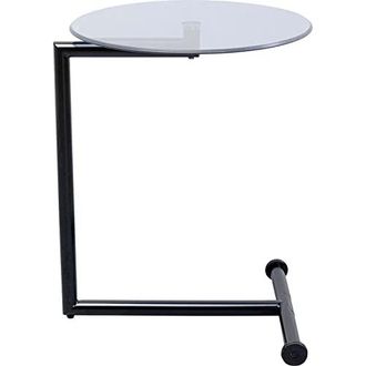 Kare Design Easy Living Table dappoint Ronde en m&eacute;tal pour Ordinateur Portable, Salon, Chambre &agrave; Coucher, Couloir, 63 x 46 x 46 cm (H x l x P) Noir