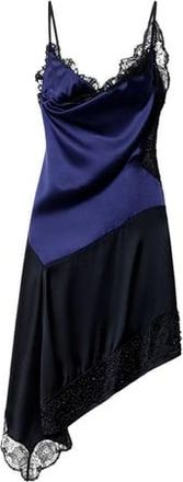 Isabel Marant Robe Anazia &agrave; dentelle en satin de soie m&eacute;lang&eacute;e