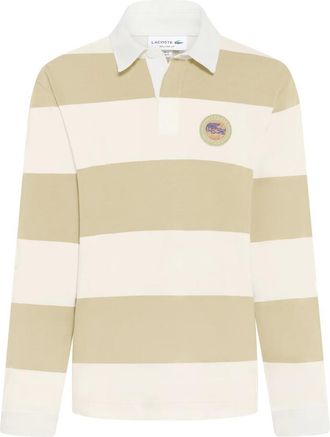 Lacoste Rugby-Poloshirt mit Blockstreifen und Logo-Patch in