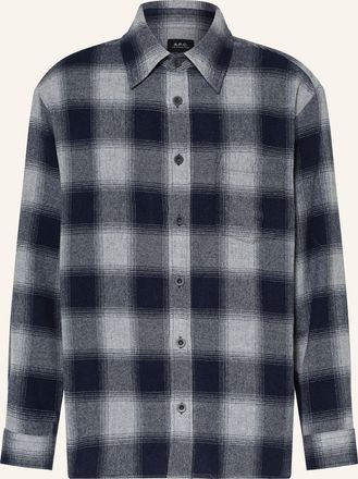 A.P.C. Flanellhemd Malaury Comfort Fit grau