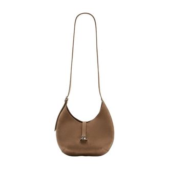 Courr&egrave;ges Kleine Schultertasche mit Logo-Applikation - - Bags - Damen - Beige - ONE SIZE