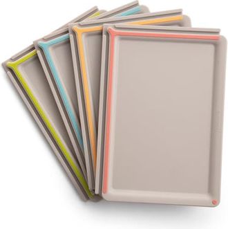 Tescoma Schneidebretter mit St&auml;nder COMPACT, 25 x 17 cm, kombinierbar, 4 St&uuml;ck, sp&uuml;lmaschinenfest - 378828