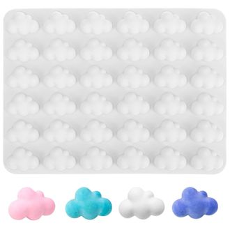 Cabilock Wolkenform Silikonform 3D Schokoladenform F&uuml;r Kuchen Eisw&uuml;rfel Und Gelee Backzubeh&ouml;r 21.8X16.2X1.5Cm Hitzebest&auml;ndig Und Antihaftbeschichtet F&uuml;r Hausha