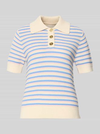 GANT Strickshirt mit Polokragen und Knopfleiste