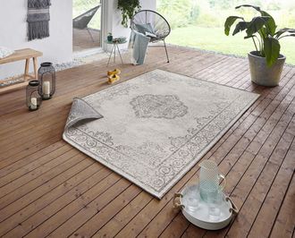 Hanse Home NORTHRUGS In- und Outdoor Teppich Cebu 160x230cm - Wendeteppich Wetterfest Orientalisches Vintage Design Läufer für Balkon Terrasse Garten Wintergarte