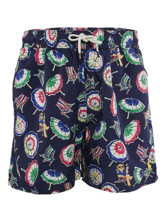 Polo Ralph Lauren short de bain à imprimé graphique - Bleu