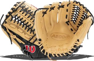 Wilson 2022 A2000 D33 Baseball-Handschuh, 29,8 cm, Blond/Schwarz/Rot, Linke Hand
