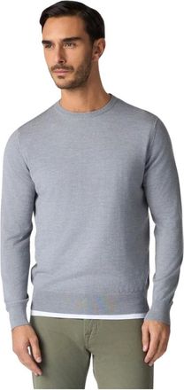 Brooks Brothers Homme, Pulls, Gris, Taille: 2XL Pull en laine m&eacute;rinos &agrave; col rond