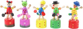 Amosfun Entwicklungsspielzeug 5St kinderzimmer zubeh&ouml;r Kinder holzspielzeug Lern Schaukelspielzeug aus Holz Ornament Spielzeuge Tanzspielzeug aus Holz schwing