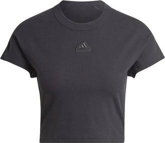 adidas Damen Shirt Lounge Ribbed Crop