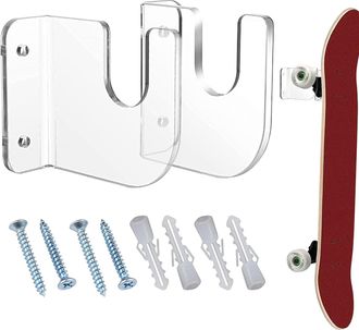 Generico Skateboard-Halterung, 2 St&uuml;ck, Skateboard-Halterung f&uuml;r Wand, f&uuml;r Liebhaber in Schlafzimmer, Garage, Gesch&auml;ft, Studio, Ski, drinnen und drau&szlig;en