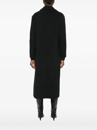 Vince Double-Breasted Wool Coat - Black